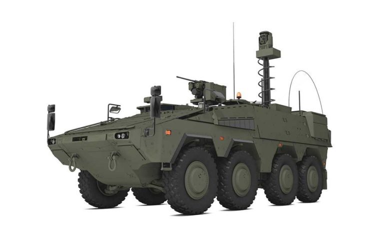 Kongsberg PROTECTOR RS4 Remote Weapon System for German BOXER 8x8 ...